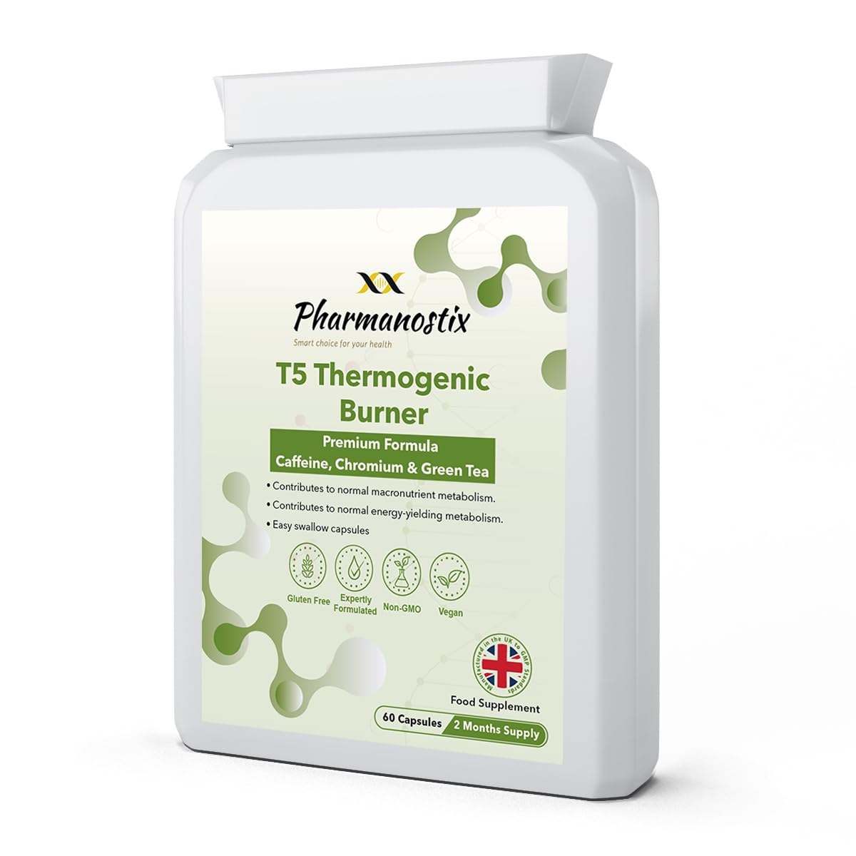 Pharmanostix T5 Thermogenic Burner 60 Vegan Capsules - Pre-Workout ...