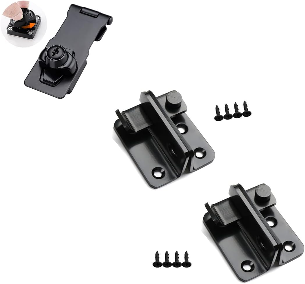 Amazon.com: Heavy Duty Hasp Safety Door Lock & Sliding Barn Door Lock ...