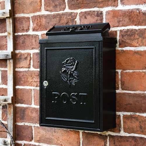 ACL Black Post Box Wall Mounted Post Boxes for Outside | Cast Iron ...