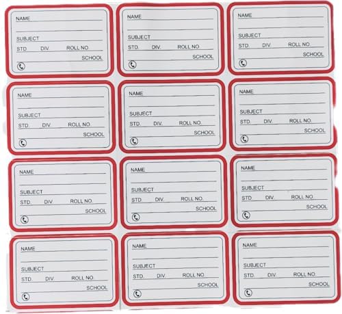 Hope Kart School Name Label Stickers for Kids Note Book with Telphone ...