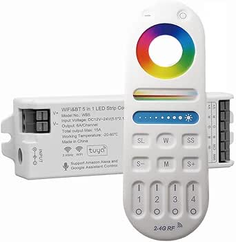 Amazon.com: WiFi Bluetooth APP LED Light Remote Controller, 5 Channel ...