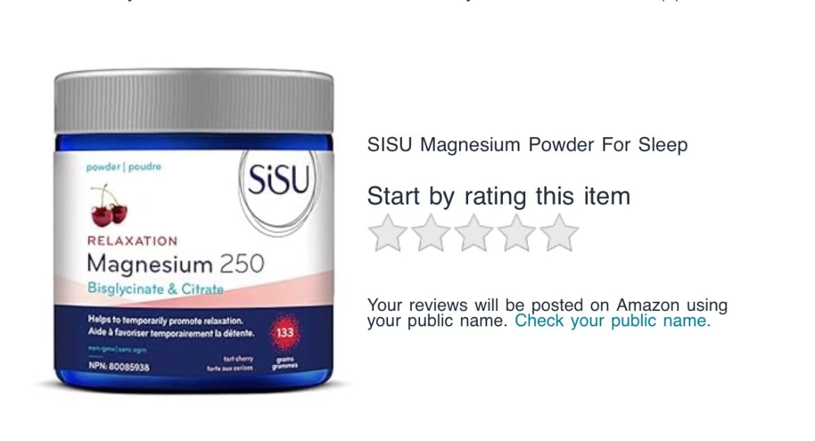 SISU Magnesium 250 Relaxation Blend, Tart Cherry 133 g : Amazon.ca ...