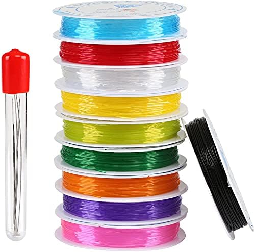 Elastic Cord, Coloured Elastic String Cord 10 Colors Bracelet String ...