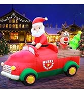 Amazon.com: 8FT Christmas in July Inflatables, Hula Santa Claus and ...