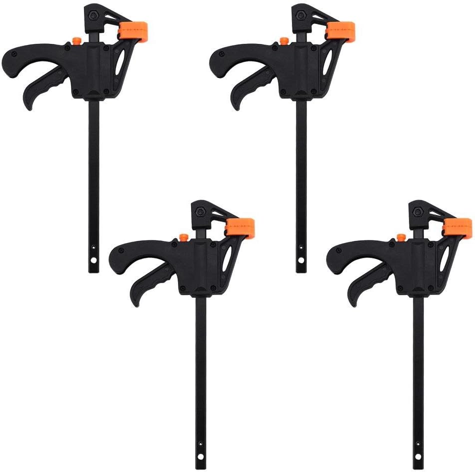 Wood Clamp F Clamp, Woodworking F Clamps, 4pcs 4inch Bar F Clamps Clip ...