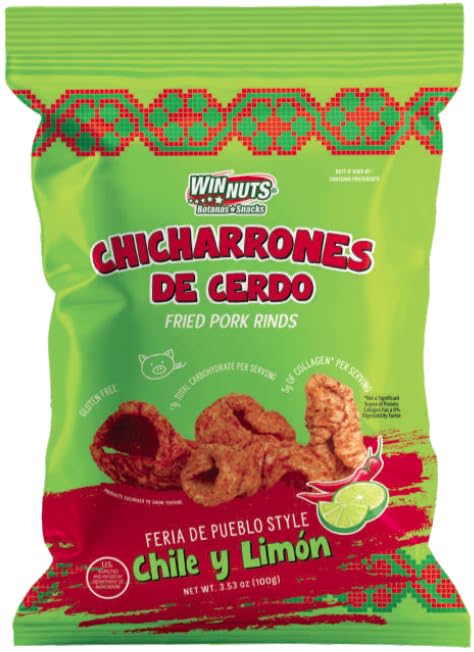 Winnuts Chicharrón de Cerdo Chile Limón 3.5oz (3 PACK)