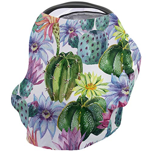 Amazon.com: Nursing Cover Breastfeeding Scarf,Tropical Plants Cacti ...