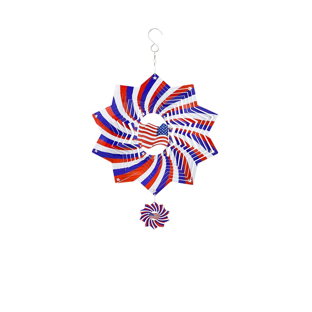 Amazon.com: ZZHAOYI 12 inches Patriotic Wind Spinner 3D US Flag Kinetic ...