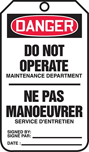 Amazon.com: DANGER DO NOT OPERATE MAINTENANCE DEPARTMENT (50 Pack ...