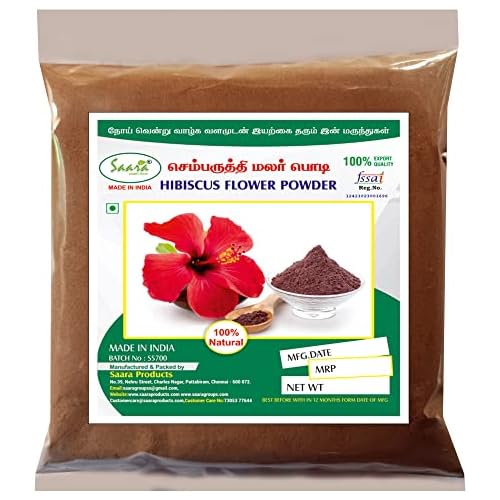Saara HERBAL FRESH Hibiscus Flower Powder,100g Sembaruthi Poo Powder ...