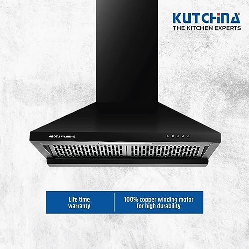 Kutchina Pyramid 60 Filterless Chimney for Kitchen | Push Button ...