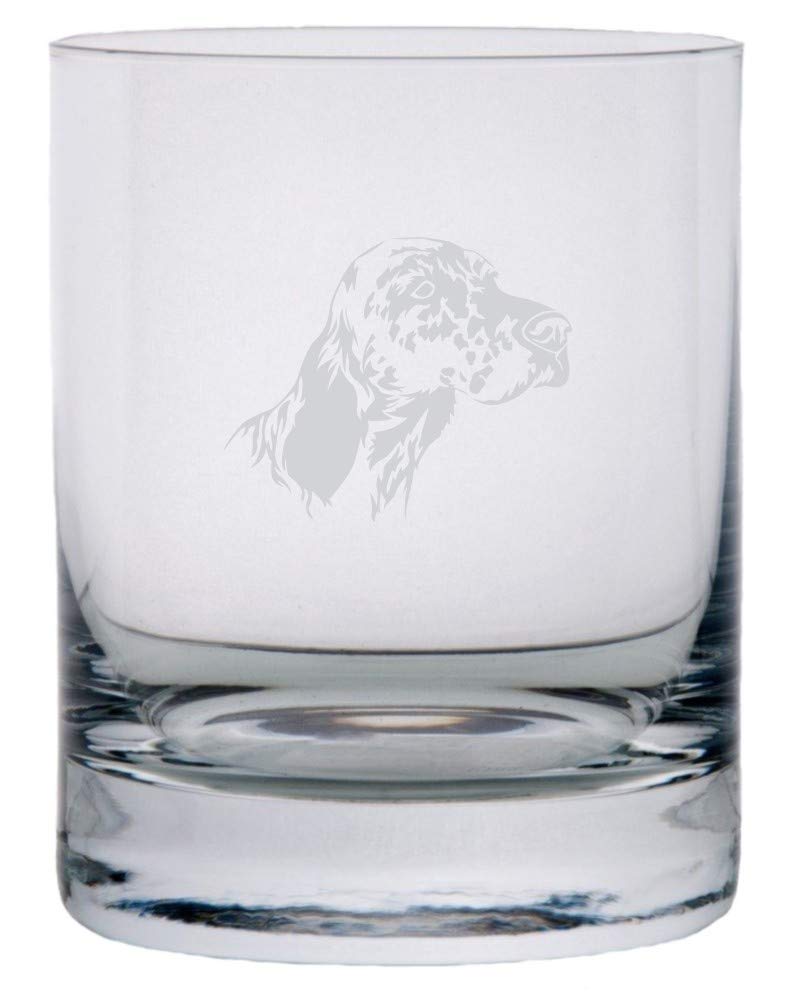 Amazon.com | English Setter Dog Themed Etched All Purpose 10.25oz Rocks ...