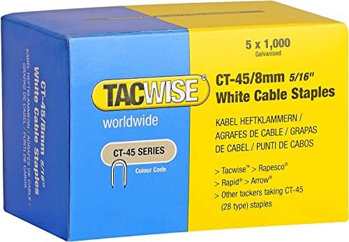 Tacwise CT-45/10mm Cable Tacker Staples 5,000 (5 x 1,000 packs ...