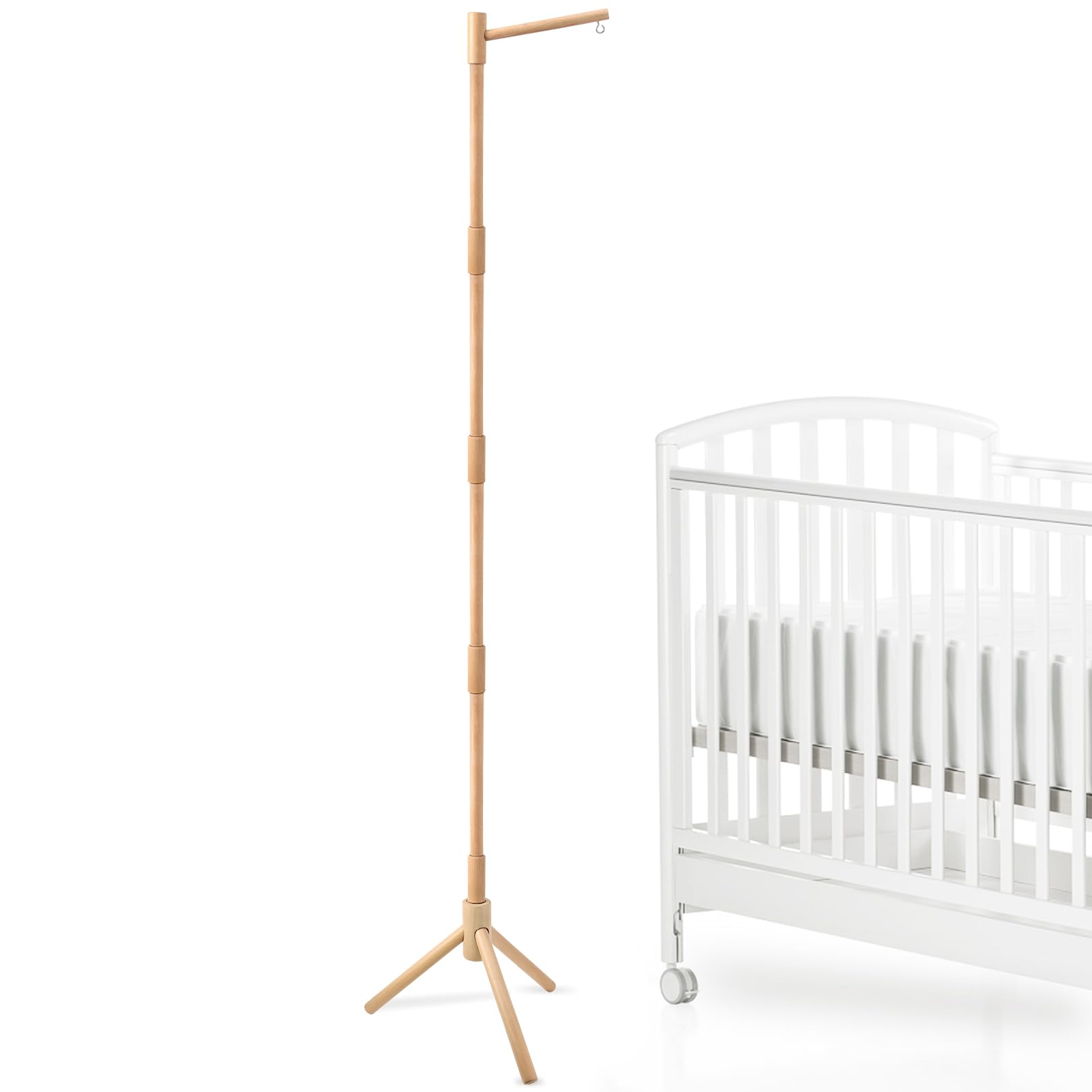 Amazon.com : Floor-Standing Crib Mobile Arm - 61.4 Inch Wooden Mobile ...