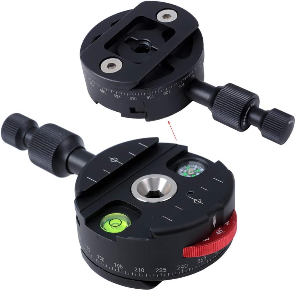 iShoot Panoramic Head, All-metal 360º Coaxial Indexing Panning Clamp ...