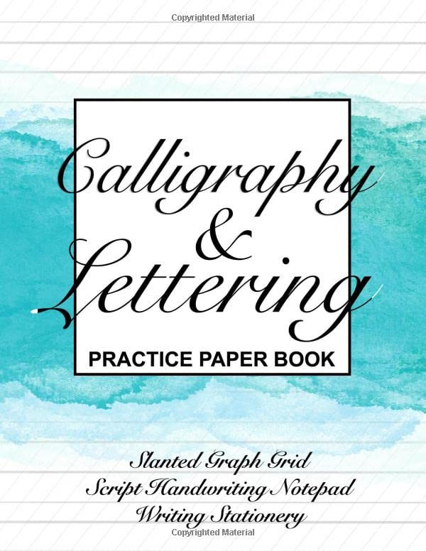 Calligraphy & Lettering: Practice Paper Book (Slanted Graph Grid ...