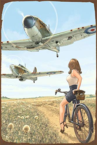 BCTS 8x12 inch Pin Up Girl Ww2 Poster Vintage Style Metal Advertising ...