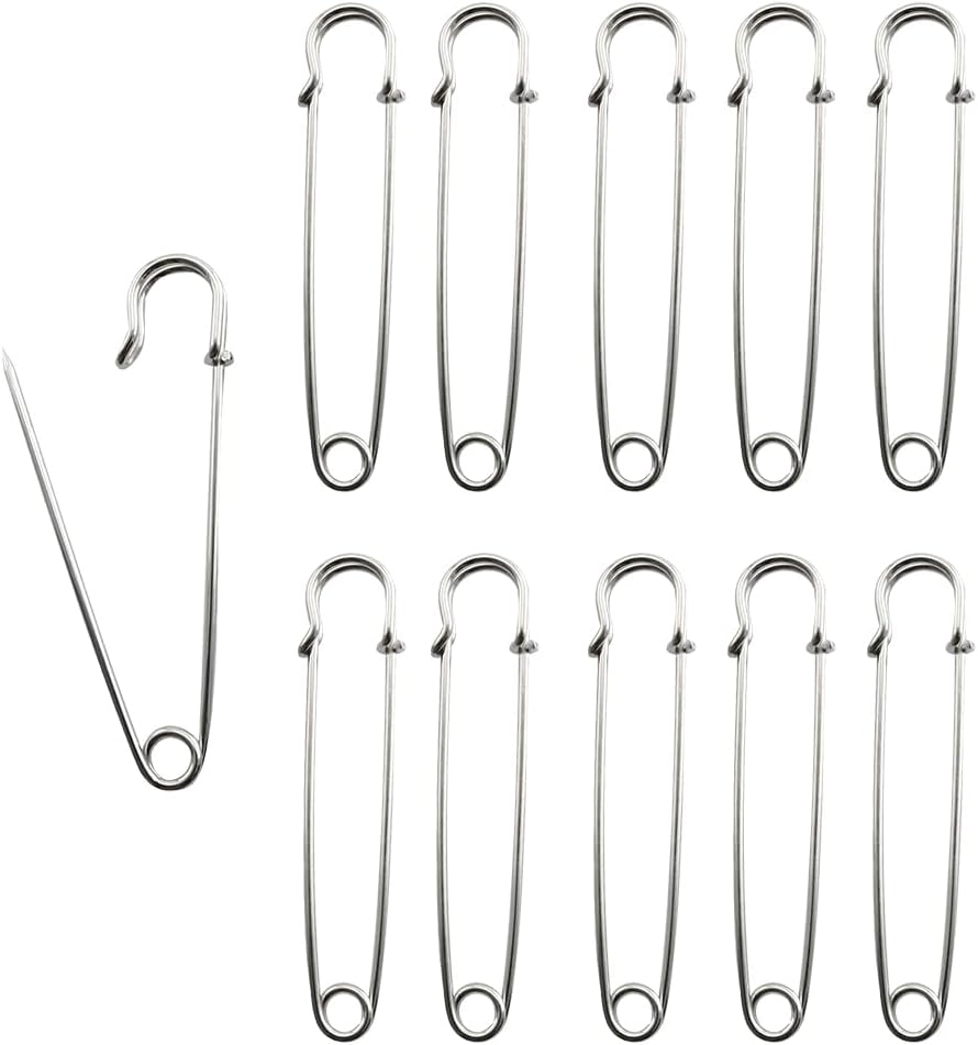 Amazon.com: Suiwotin 30pcs Large Safety Pins, 4 Inch Blanket Pins ...