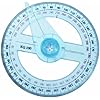 Amazon.com: Htppzjr Blue Round Angle Protractor Clear Scale Labor ...