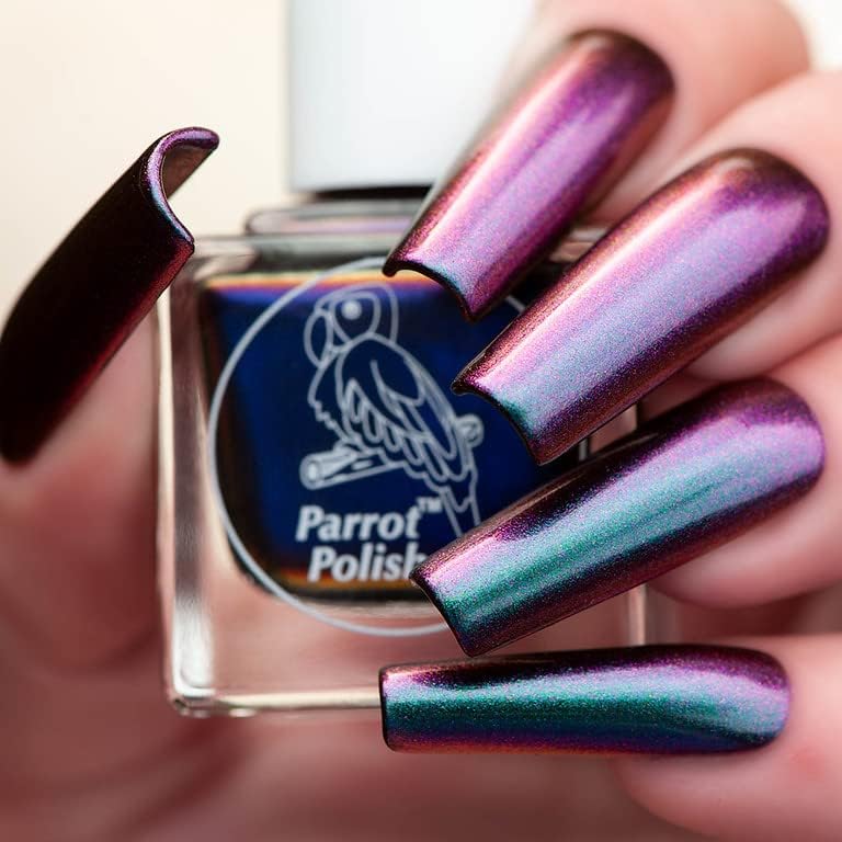 Amazon.com : Parrot Polish Selene Gallio Multichrome Nail Polish - Blue ...