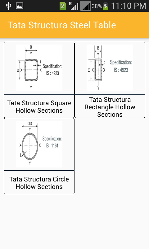 Indian Standard Steel Table - App on Amazon Appstore