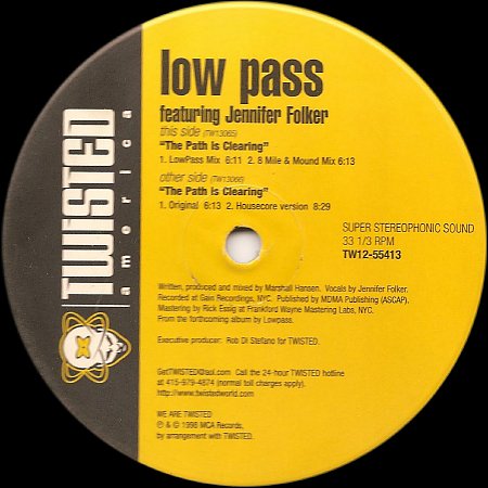 THE PATH IS CLEARING: Low Pass* Featuring Jennifer Folker, Low Pass ...