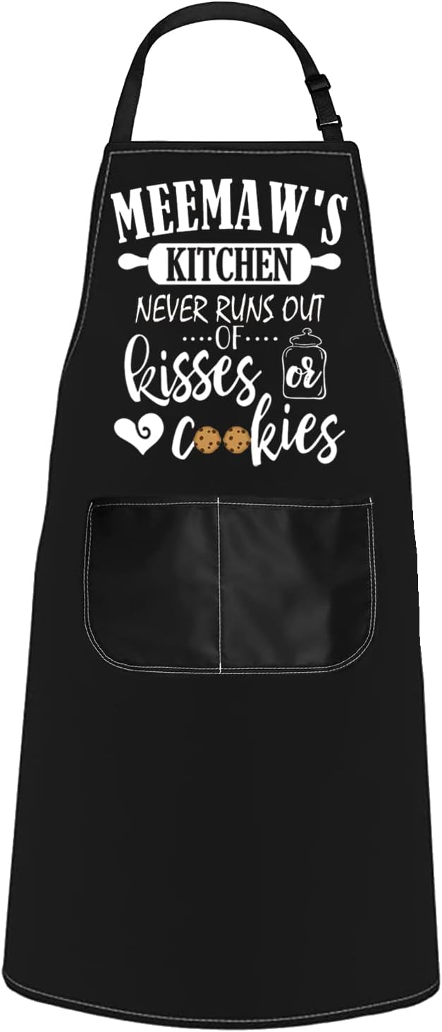 Amazon.com: POFULL Meemaw Gift Meemaw Apron for Meemaw Birthday Gift ...