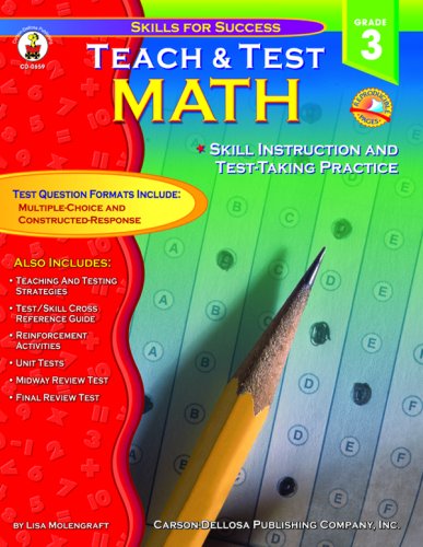 Amazon.com: Teach & Test Math Grade 3: 9780887247651: Molengraft, Lisa ...