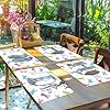 Amazon.com: Easter Placemats Set of 6 Easter Rabbit Eggs Plastic Table ...