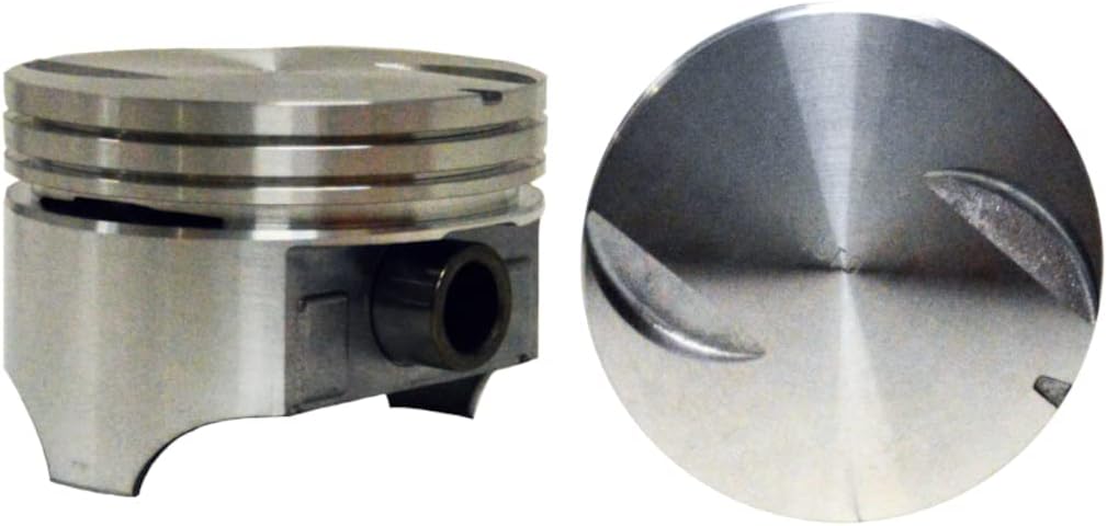 Amazon.com: LowPricedAutoParts Single Cast Flat-Top Piston & Cast Rings ...