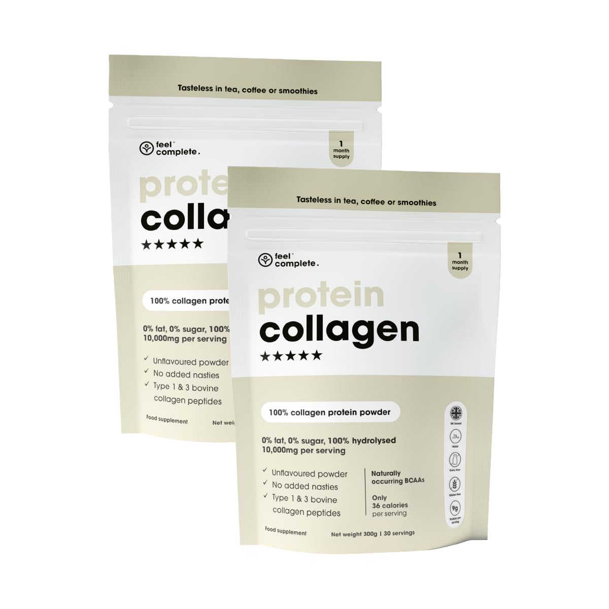 Feel Complete - High Protein Collagen - Premium Type 1 & 3 Hydrolysed ...