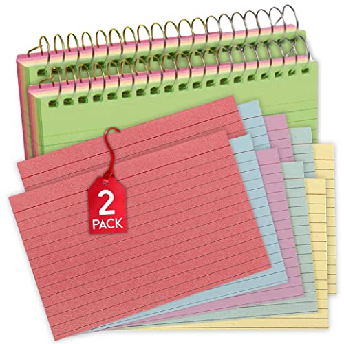 Snapklik.com : 1InTheOffice Spiral Index Cards 4x6 Ruled, Index Cards ...