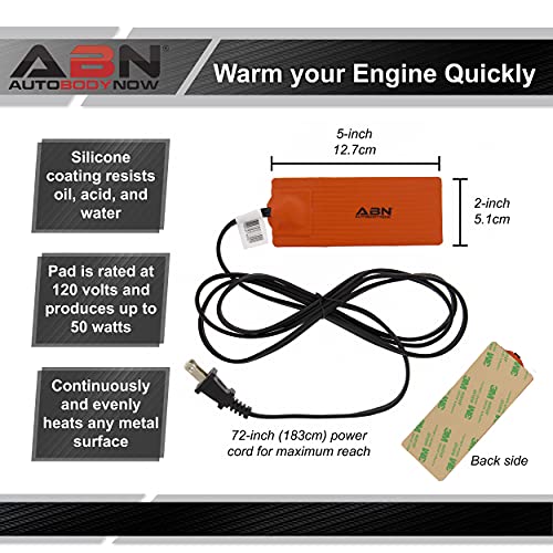 Snapklik.com : ABN Silicone Heating Pad 120V - 2 X 5 Inch Universal ...