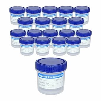Bello Urine Sample 100pcs Sterile Container with Lid Disposable ...