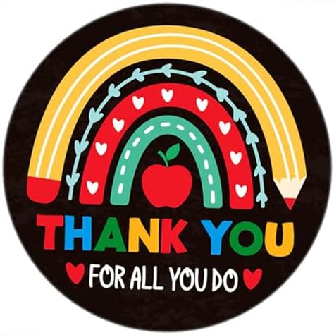 Amazon.com: WhatSign 36Pcs Thank You Teacher Stickers Labels 1.5 ...