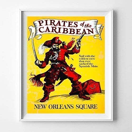Amazon.com: Disneyland Pirates of the Caribbean Wall Art Poster Home ...