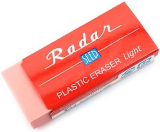 Amazon.com : Seed Colorful Radar Light 100 Eraser - Red : Pencil ...