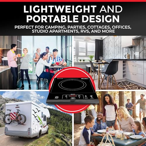 Mueller RapidTherm Portable Induction Cooktop, 1800W Hot Plate Electric ...