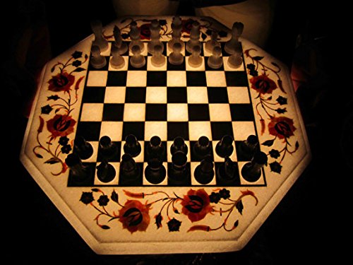 Pachikari Marble Chess Board (33cm x 33cm, White) : Amazon.in: Toys & Games