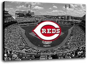 Amazon.com: Generic Cincinnati City Sports Reds Baseball Poster Canvas ...