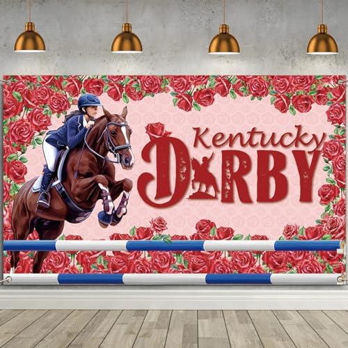Amazon.com : Kentucky Derby Horse Racing Game Backdrop for Photography ...