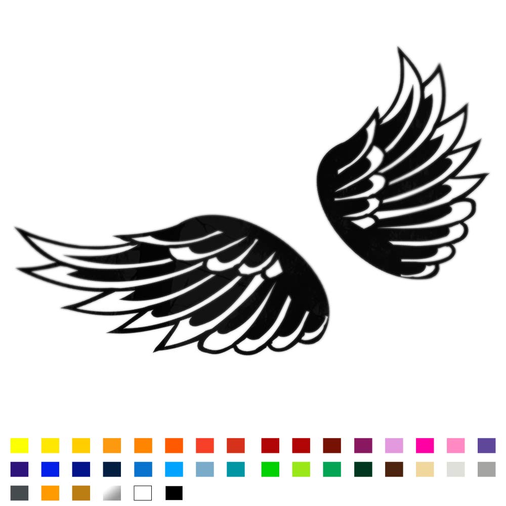 2X Angel Wings Sticker, Vinyl Decal Sticker, Car Window Bumper Sticker ...