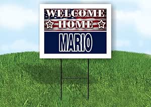 Amazon.com : MARIO WELCOME HOME FLAG18 in x 24 in Yard Sign Road Sign ...