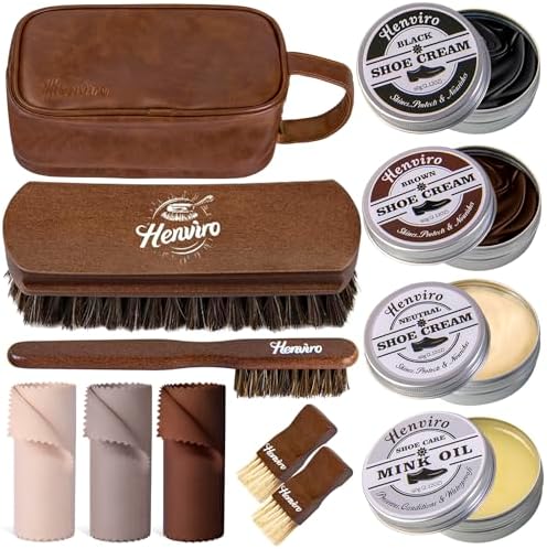 Amazon.com: EnigaRlax Shoe Polish Kit 13PC – Premium Leather Shoe Shine ...