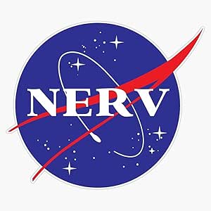 Amazon.com - Nerv NASA Classic Crest Evangelion Button Bumper Sticker ...