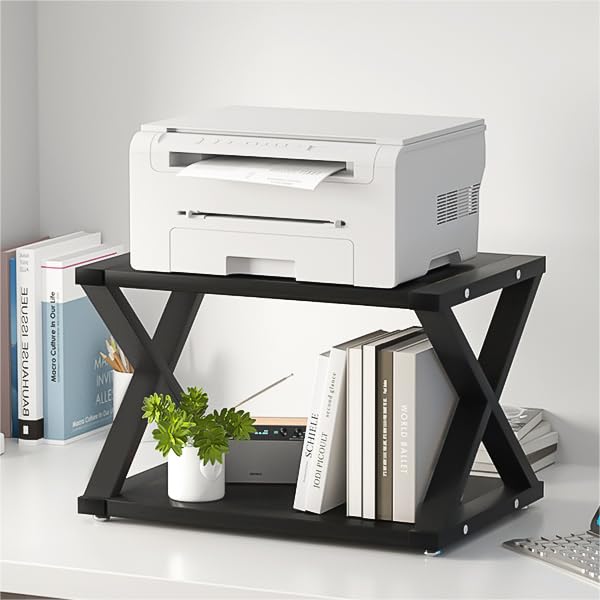 URLINE Desktop Printer Stand,2-Tier Desk Space Organizer for Home ...
