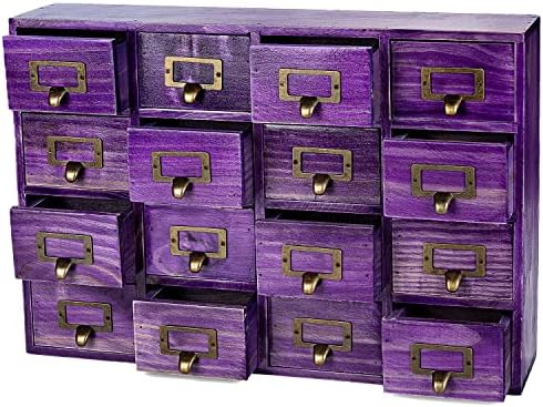 Amazon.com: Purple 16-Slot Wooden Drawer Unit - Country Style Desk ...