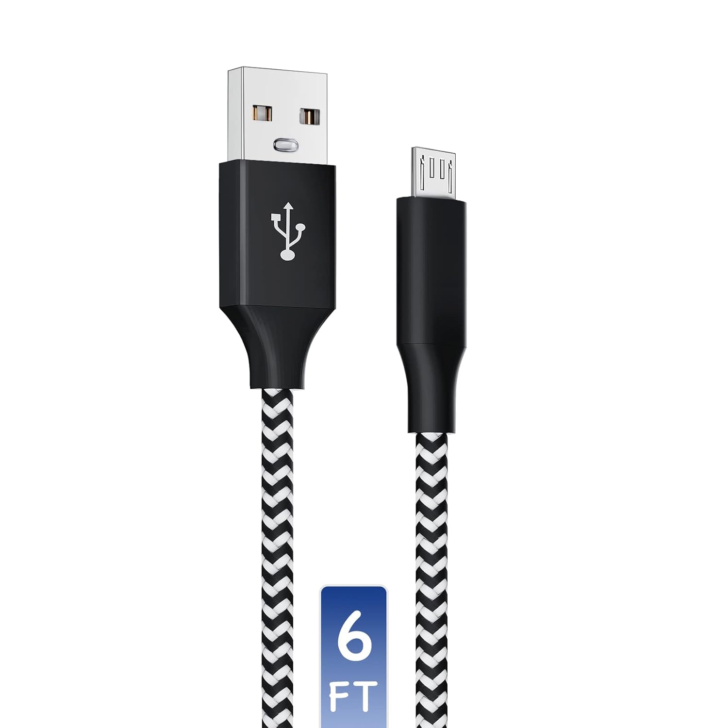 Amazon.com: Micro USB Charging Cable 6FT, 1-Pack Nylon Braided Charger ...