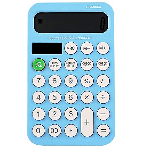 Monique 12 Digit Display Solar Dual Power Calculator Mini Portable Hand ...