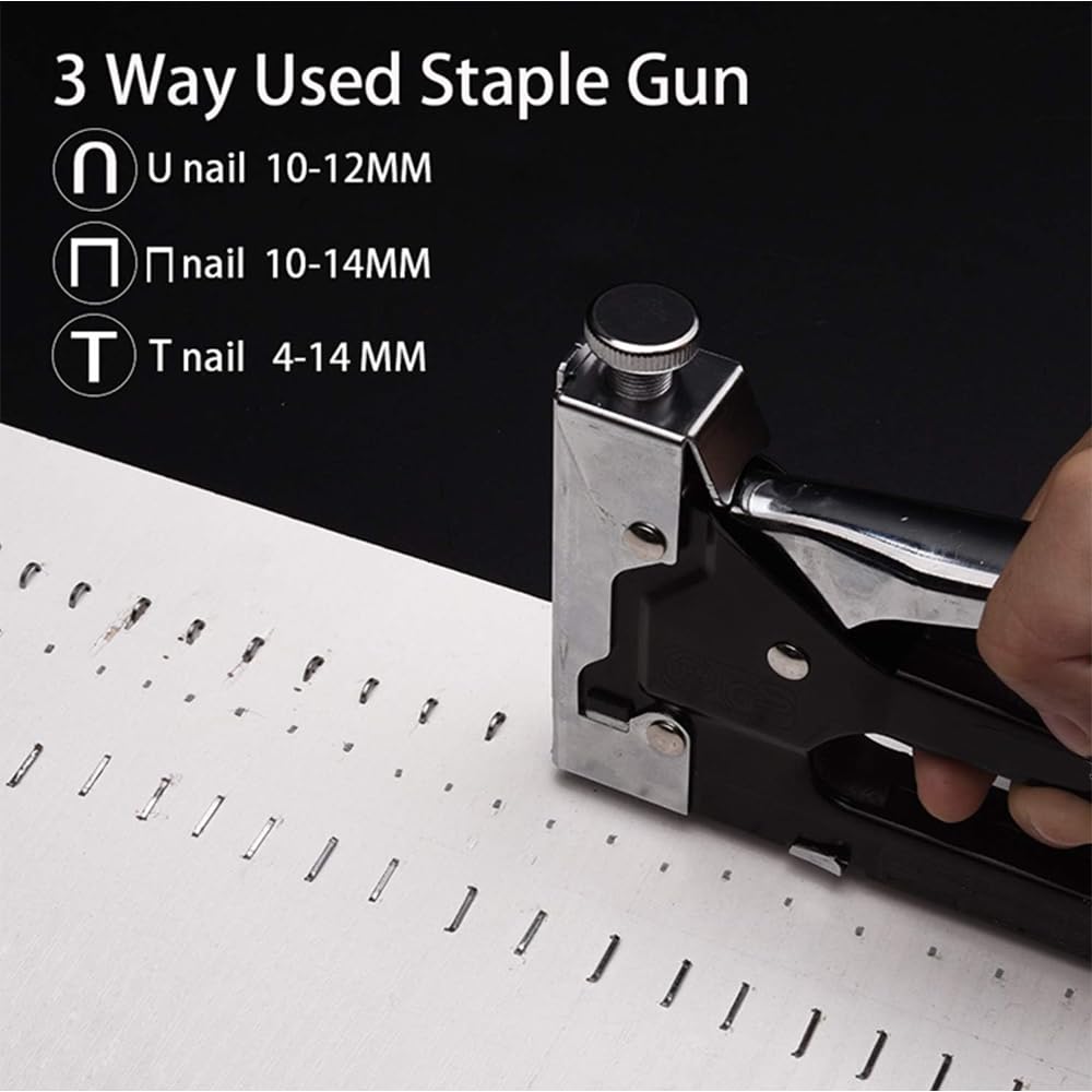 Heavy Duty Staple Gun with 3000 Staples, 3 in 1 – Wall Stapler, Anti ...